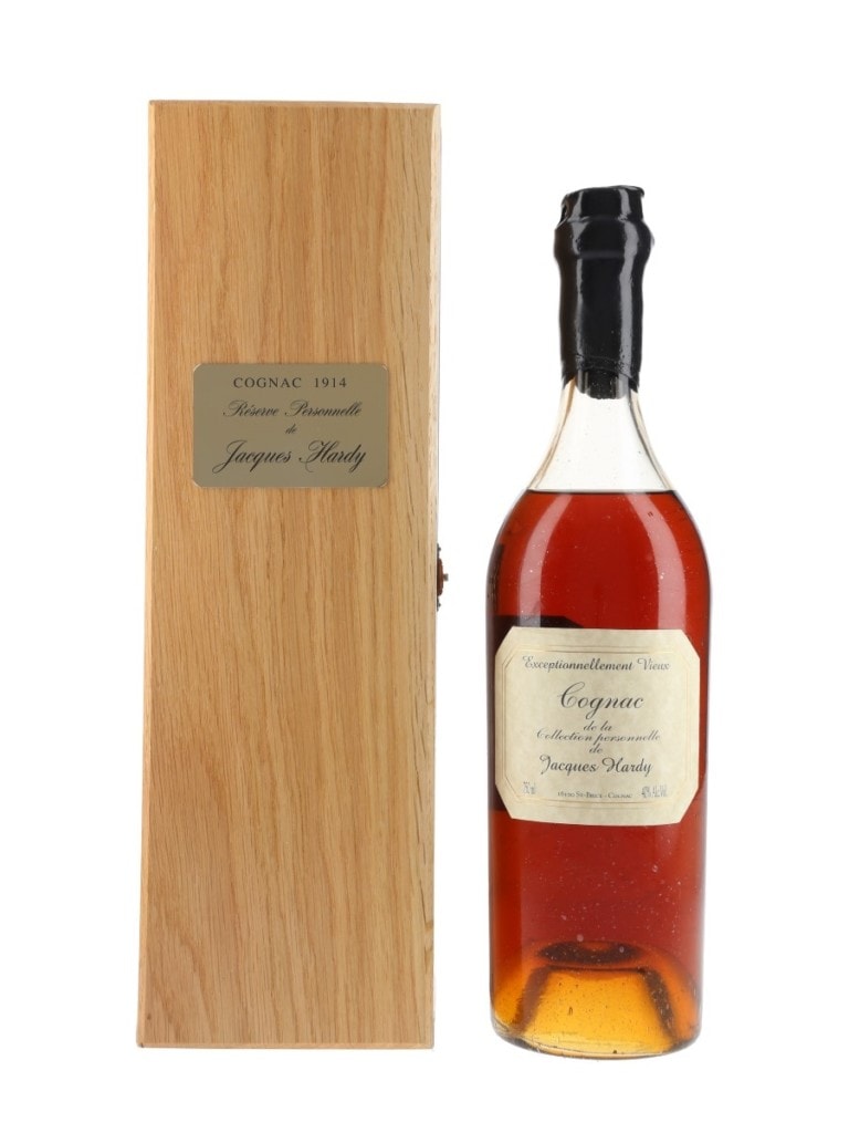 A lot of five rare cognac bottles at auction starting this weekend